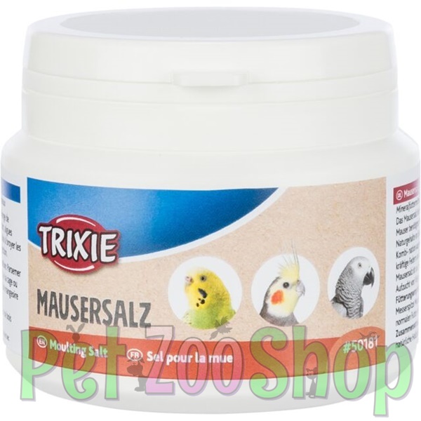 Mineralna so za bolji rast perja Mausersalz Trixie 150g - Pet Zoo Shop